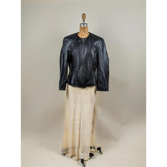 Maxima | Jackets & Coats | 99s Collarless Black Leather Jacket | Poshmark